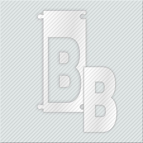 ΓΡΑΜΜΑ Β ΑΠΟ PLEXIGLASS ΛΕΥΚΟ ΓΑΛΑΚΤΕΡΟ 5cm ΓΙΑ ΠΙΝΑΚΙΔΕΣ ΟΔΩΝ