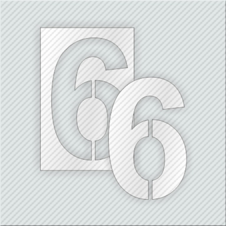 STENCIL ΑΡΙΘΜΟΥ 6 ΑΠΟΤΥΠΩΣΗ ΣΗΜΑΤΟΣ ΣΕ ΕΠΙΦΑΝΕΙΕΣ(ΕΔΑΦΟΣ,ΤΟΙΧΟΣ)