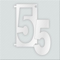 ΝΟΥΜΕΡΟ 5 ΑΠΟ PLEXIGLASS ΛΕΥΚΟ ΓΑΛΑΚΤΕΡΟ 7cm ΓΙΑ ΠΙΝΑΚΙΔΕΣ ΟΔΩΝ